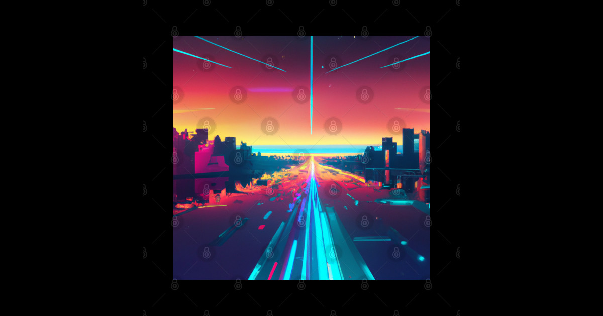 Synthwave highway 3 - Synthwave - Posters and Art Prints | TeePublic