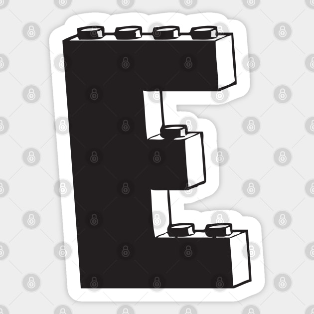 THE LETTER E - Font - Sticker | TeePublic