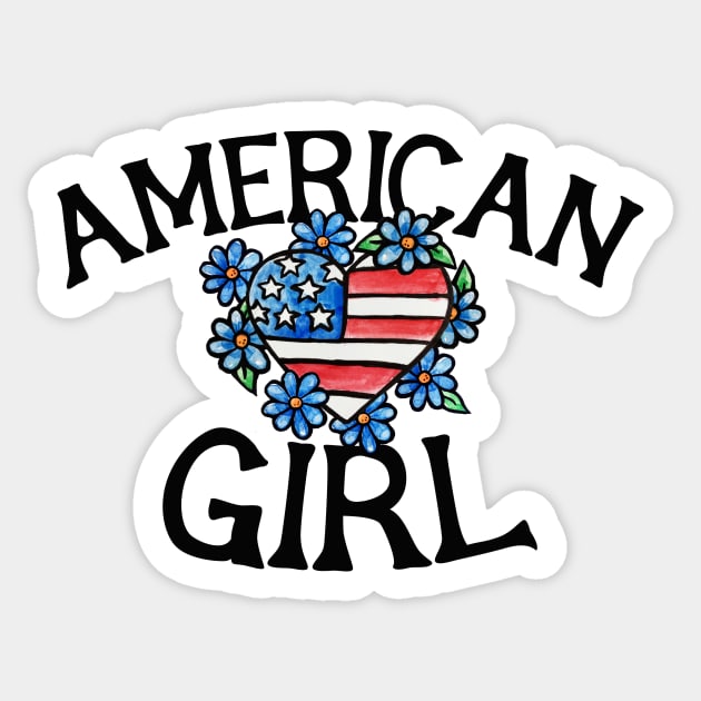 American Girl - American Girl - Sticker | TeePublic