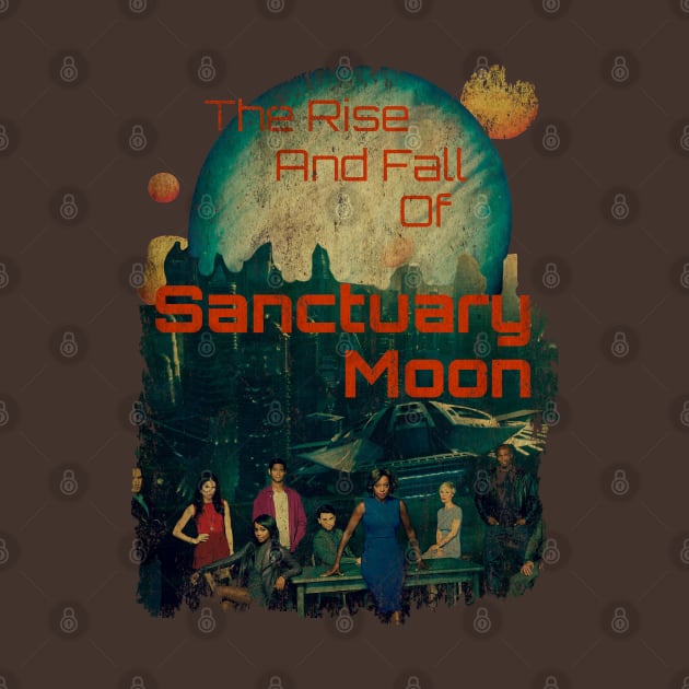Sanctuary Moon Crack art - Vintage - T-Shirt | TeePublic