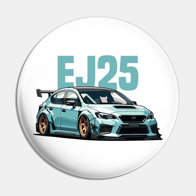 Subaru WRX STI Car Art - Impreza EJ25 Widebody Modified JDM Car ...