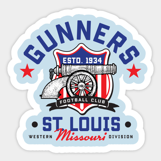 St. Louis Gunners - Football - Sticker | TeePublic