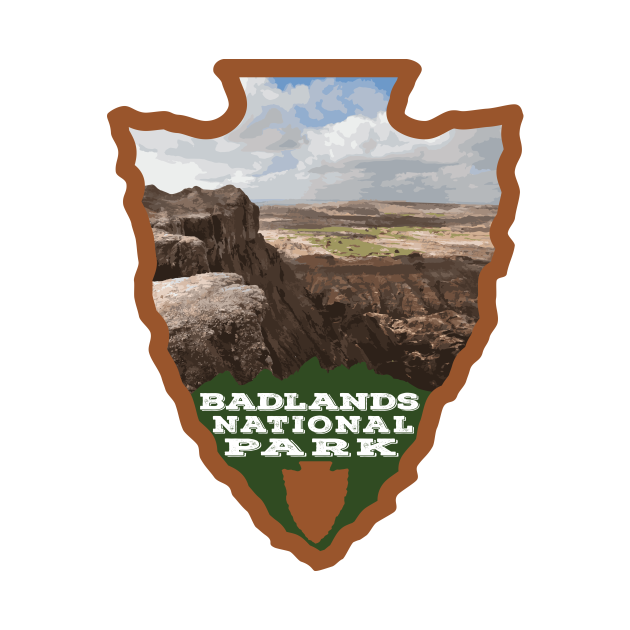 Badlands National Park arrowhead - National Parks - T-Shirt | TeePublic