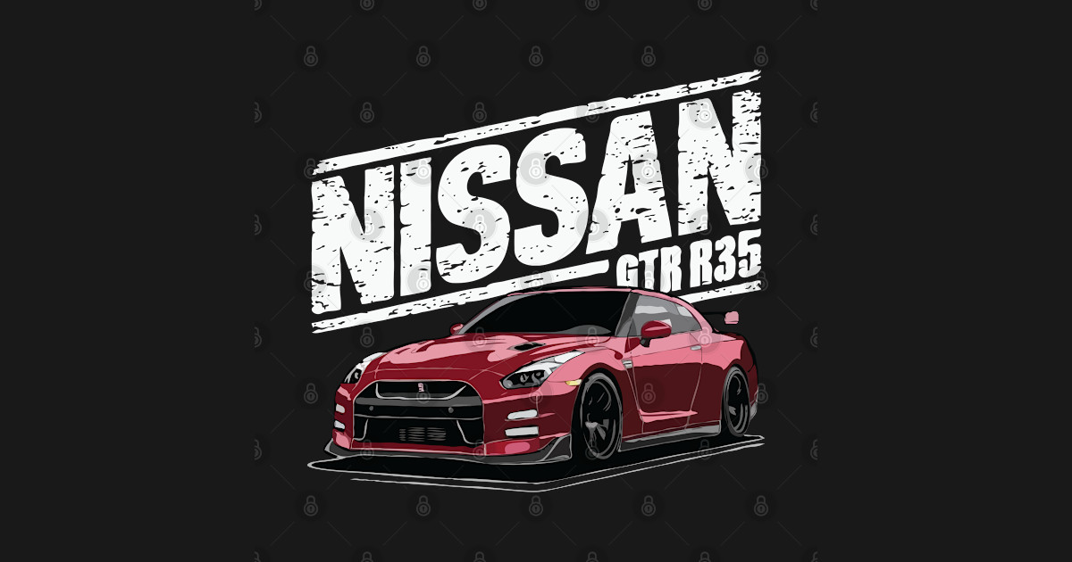 Nissan Skyline GTR R35 JDM Drifting Retro Vintage Car - Gtr R35 - T ...