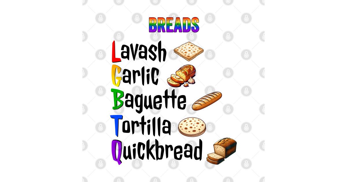 Breads of the Rainbow Lavash Garlic Baguette Tortilla Quick LGBTQ ...