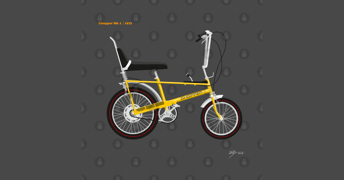 Raleigh Chopper Mk 1 Golden Yellow - Raleigh Chopper - T-Shirt | TeePublic