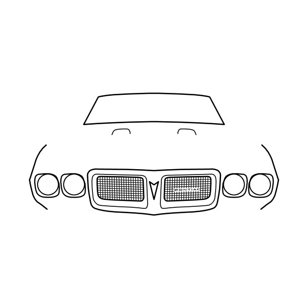1969 vintage Pontiac Firebird outline graphic (black) - Classic Car - T ...