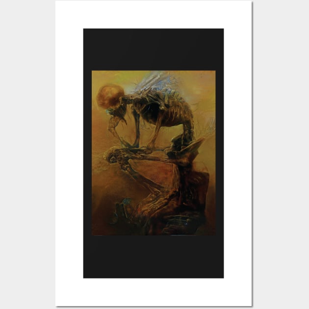 Beksinski - The Thinker Skeleton - Zdzisław Beksinski Style - Zdzislaw ...