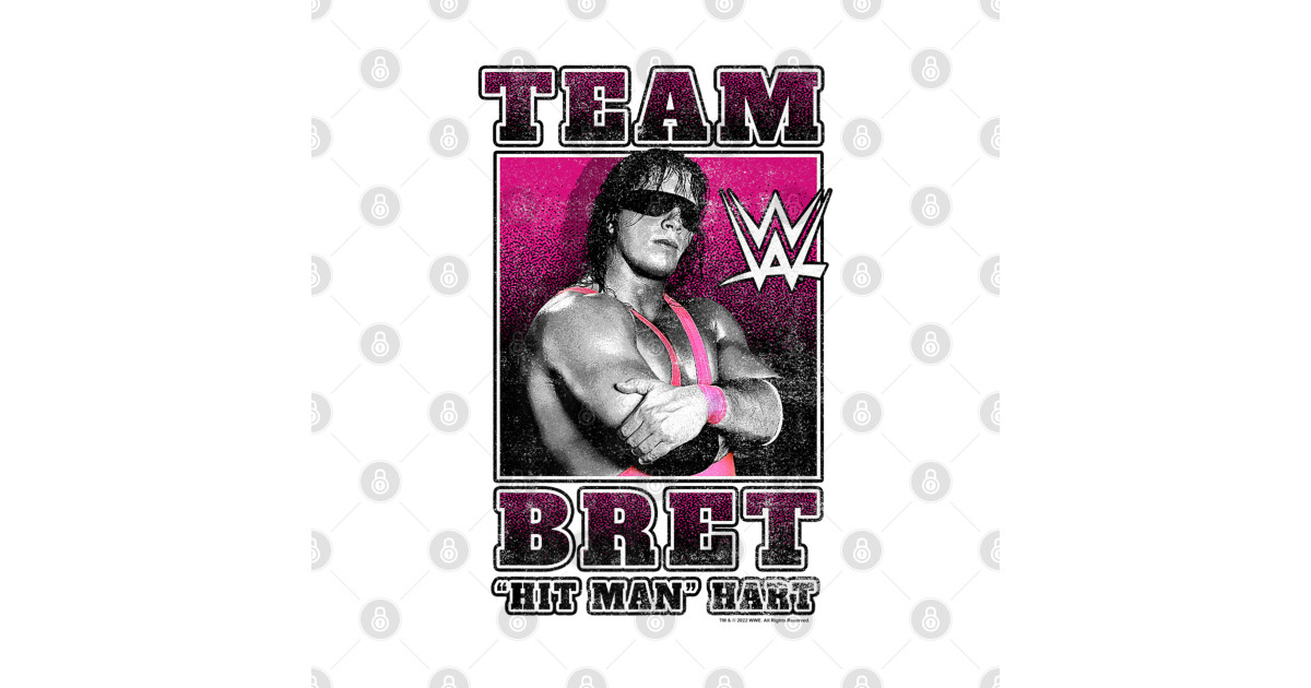 Bret Hart Team Hit Man Hart - Bret Hart - T-Shirt | TeePublic