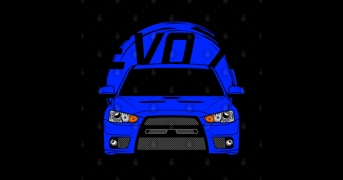 Blue EVO X - Evo X - Sticker | TeePublic