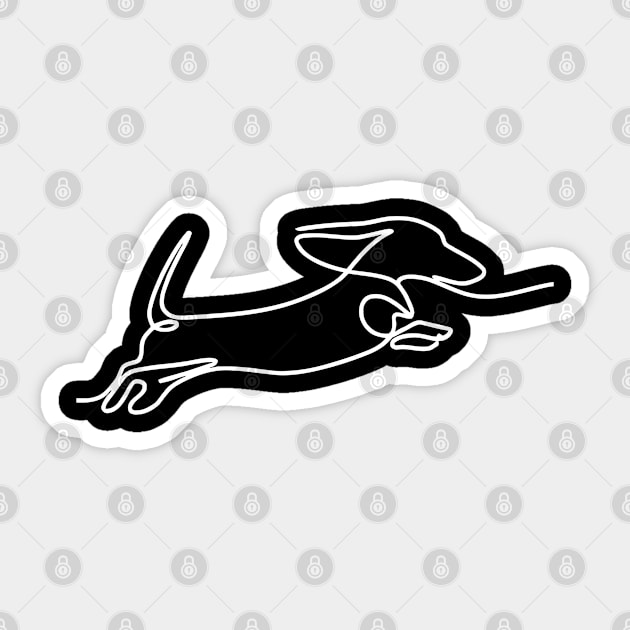 Dachshund Dash Line Art - Dachshund - Sticker | TeePublic