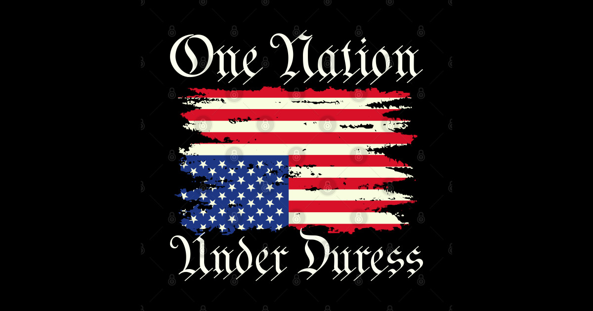 One Nation Under Duress Flipped American Flag Patriotic - One Nation ...