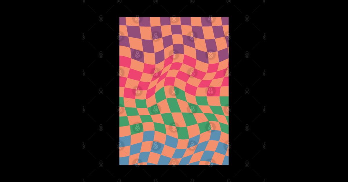 Colorful Checkerboard Pattern 2 - Checkerboard - Sticker | TeePublic
