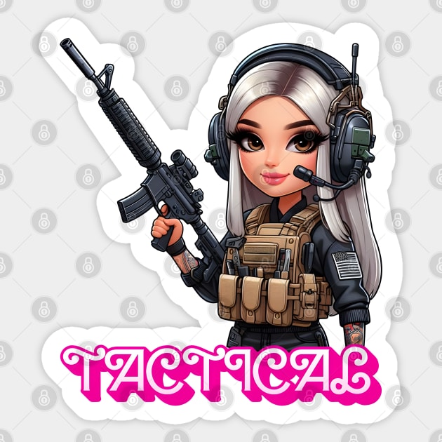 Girl Doll Tactical - Barbie - Sticker | TeePublic