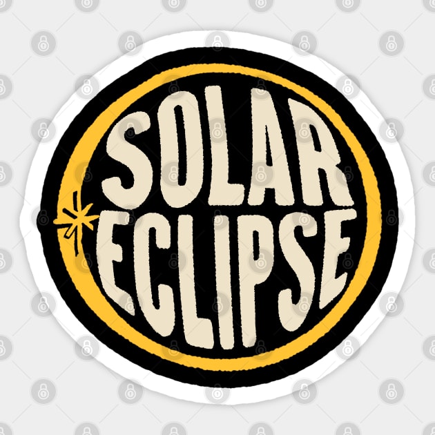 Solar Eclipse - Vintage Style Design - Solar Eclipse - Sticker | TeePublic