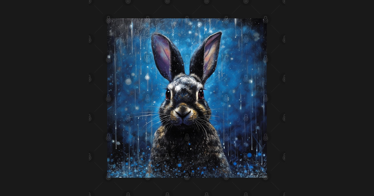 Black Rex Rabbit - Black Rabbit - T-Shirt | TeePublic