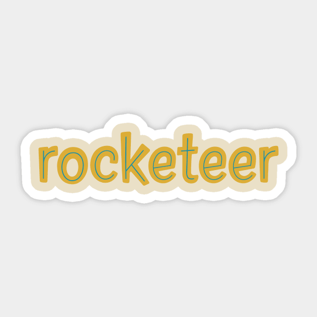 rocketeer - 1955 Gold - Rocketeer - Sticker | TeePublic