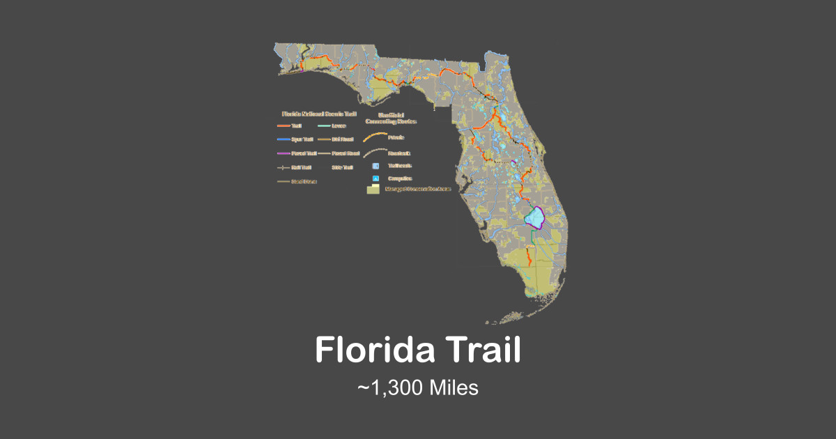 Florida Trail, National Scenic Trail Route Map - Hiking Trails - T ...