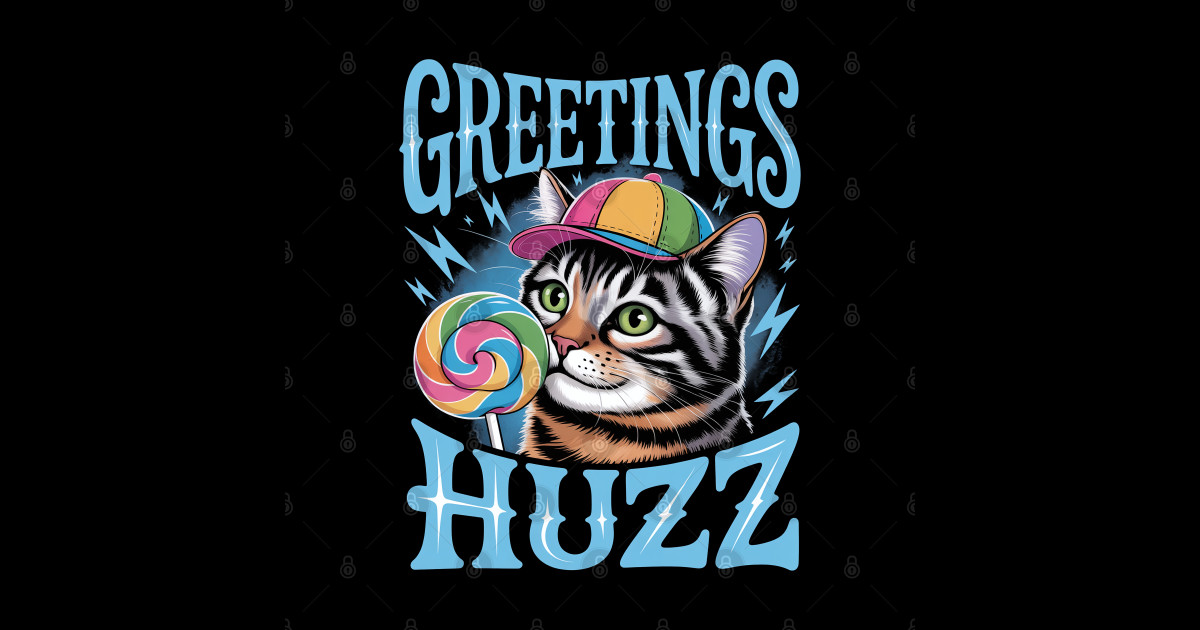 Greetings Huzz Funny Gen Z Gen Alpha Silly Cat - Greetings Huzz ...