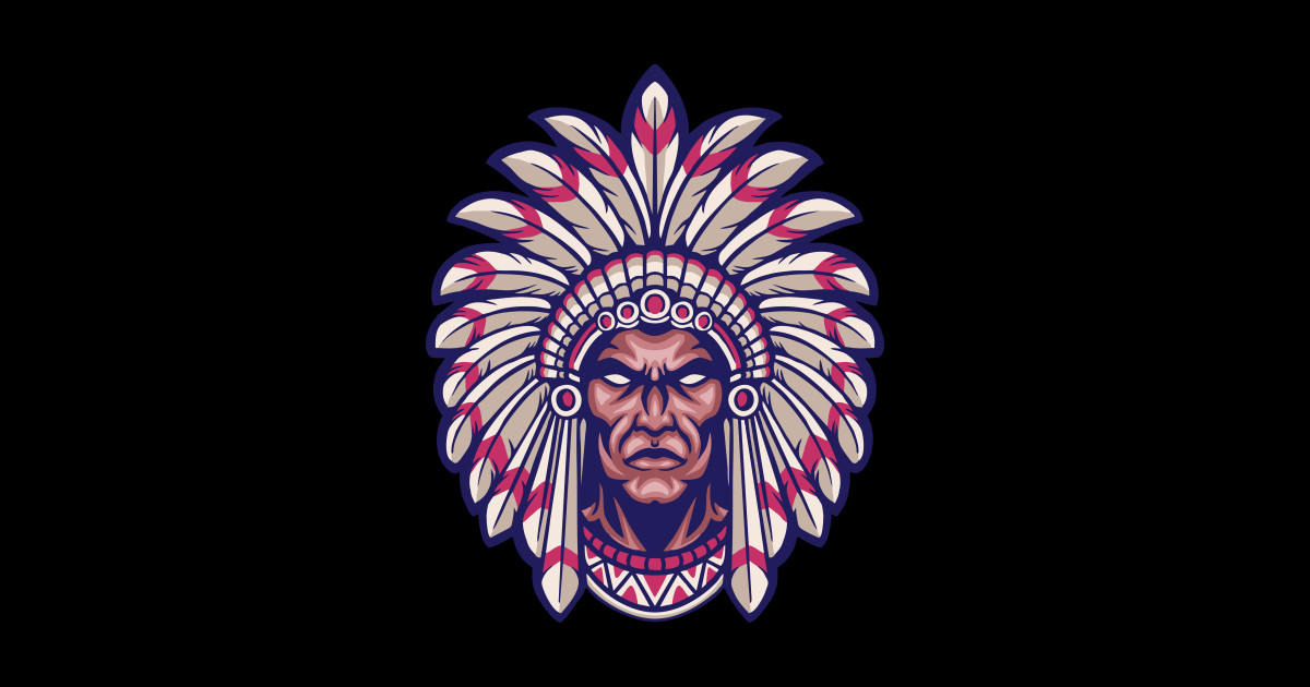Red American Indian Love - Red American Indian Love - Sticker | TeePublic