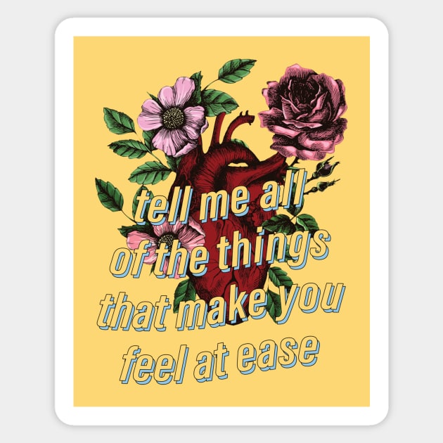 aesthetic flower heart - Aesthetic - Sticker | TeePublic