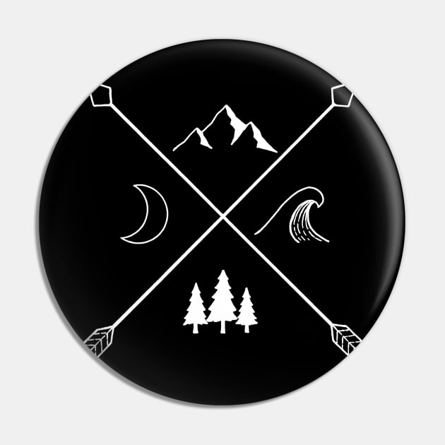 Crossed Arrows - Outdoors - Pin | TeePublic