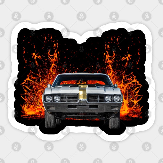1969 Hurst Olds 442 in our lava series on back - Hurst Olds - Sticker ...