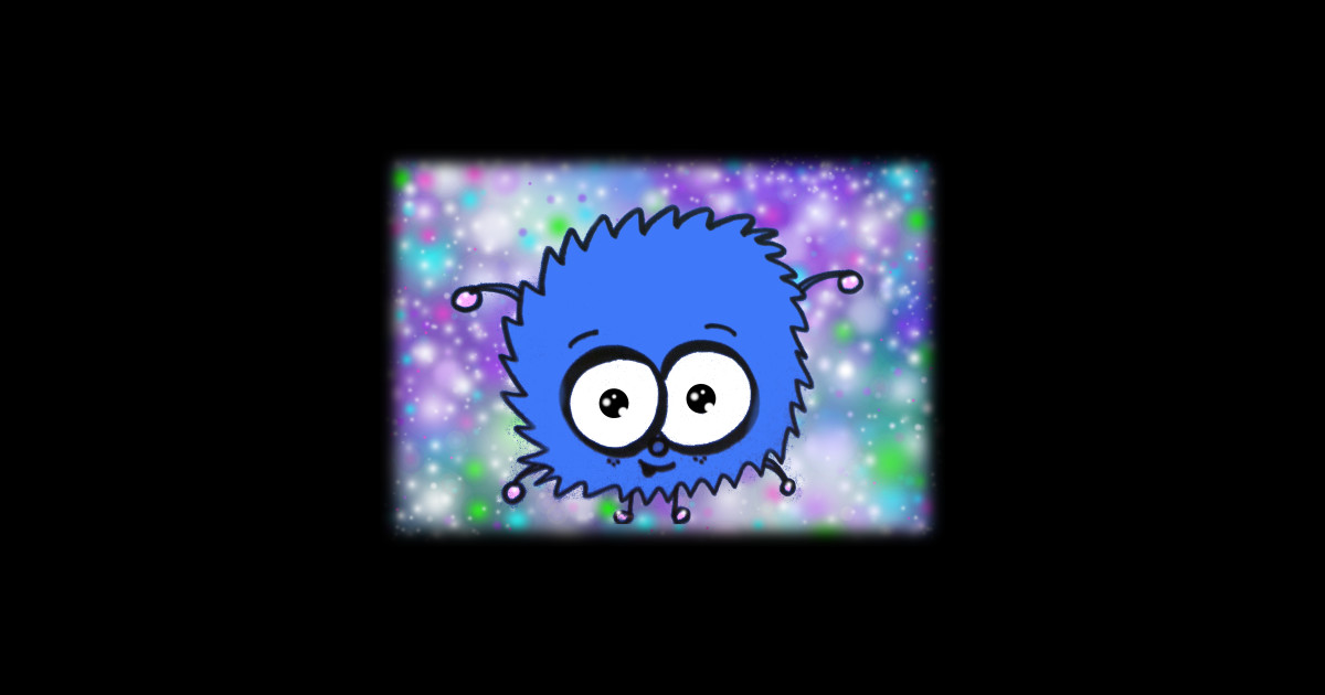 Cute Little Blue Alien in Space - Alien - Sticker | TeePublic