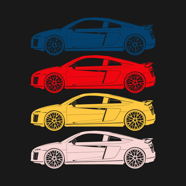 Audi r8 all colors - Audi R8 - T-Shirt | TeePublic
