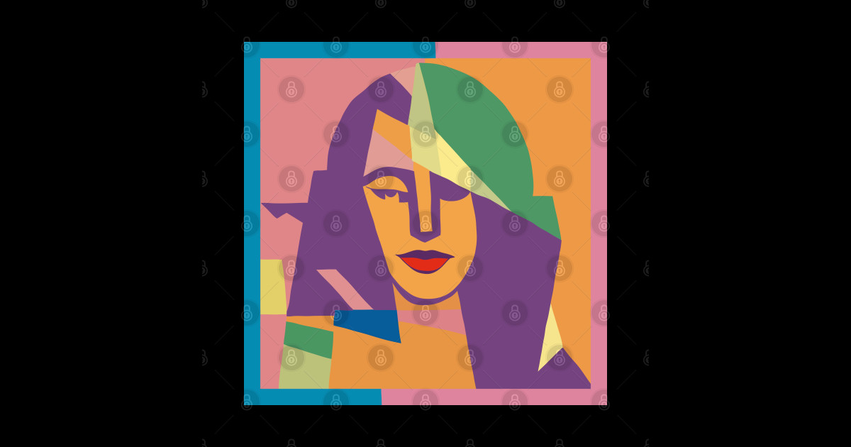 Jennie - Cubism Portrait with Border - Cubism - Posters and Art Prints ...