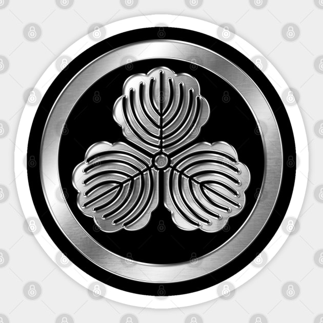 Shima Clan Kamon Silver Chrome - Shima - Sticker | TeePublic