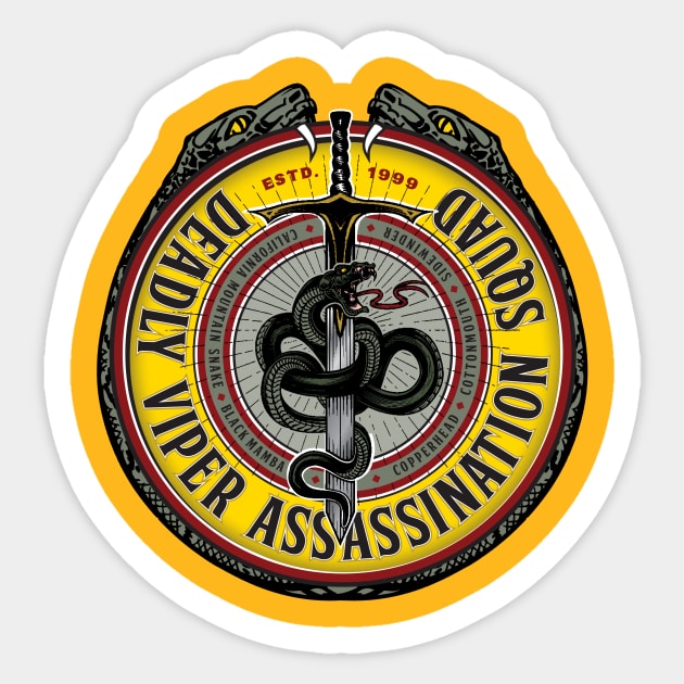 Deadly Viper Assassination Squad - Kill Bill - Sticker | TeePublic