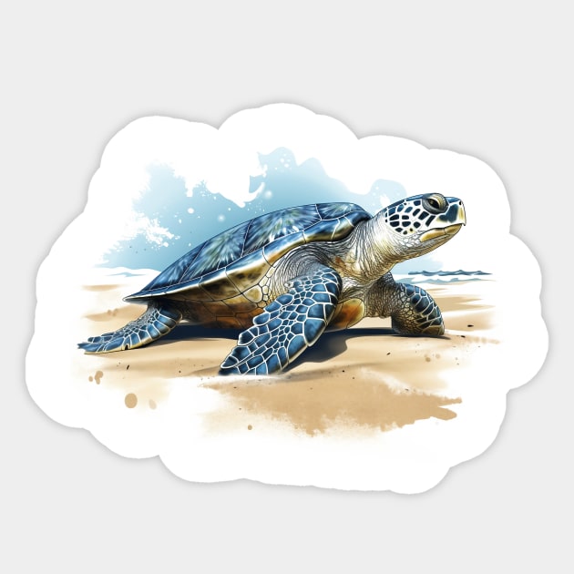 Green Sea Turtle - Green Sea Turtle - Sticker | TeePublic
