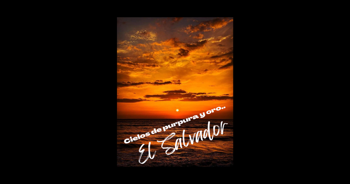 Atardecer en una playa de El Salvador - El Salvador - Magnet | TeePublic