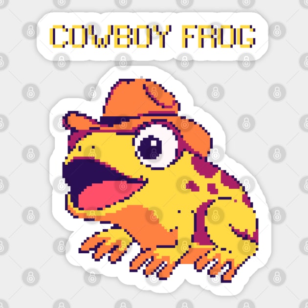 Cowboy Frog - Frog - Sticker | TeePublic