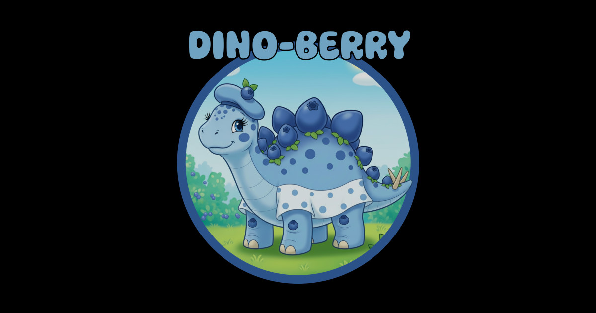 Blueberry Dinosaur - Dinosaur - Sticker | TeePublic
