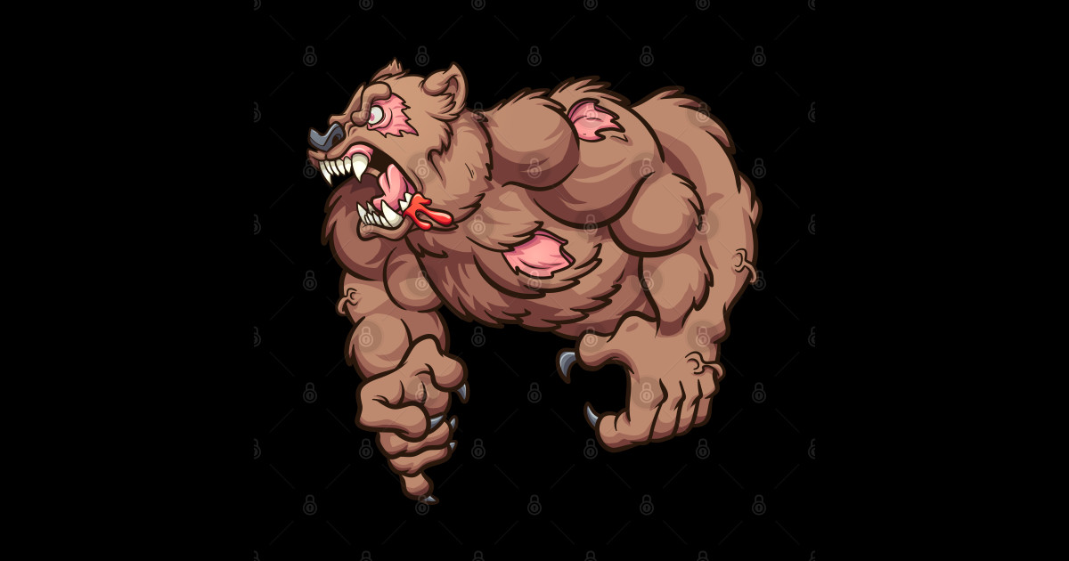 Zombie bear - Bear - Sticker | TeePublic