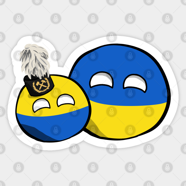 Silesia-Ukraine Countryballs - Countryball - Sticker | TeePublic