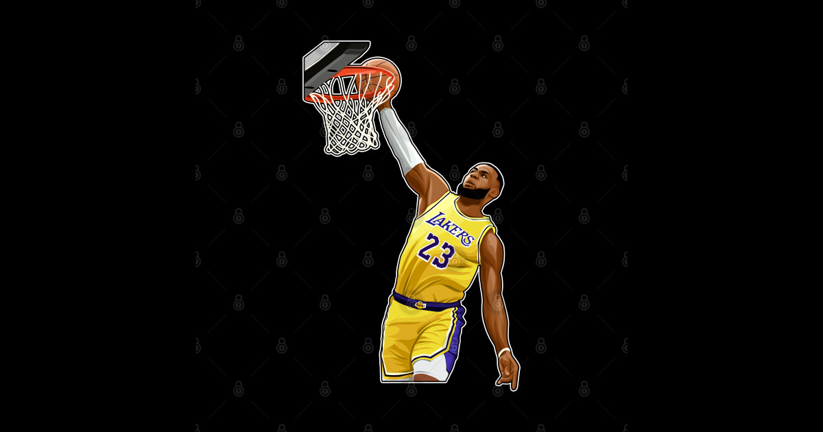 LeBron James #24 Dunk Power - Lebron James - Sticker | TeePublic