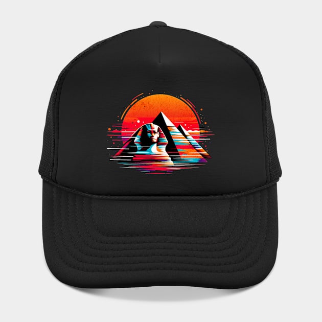 Vintage Retro Pyramids of Giza Sphinx Design - Pyramids - Hat | TeePublic