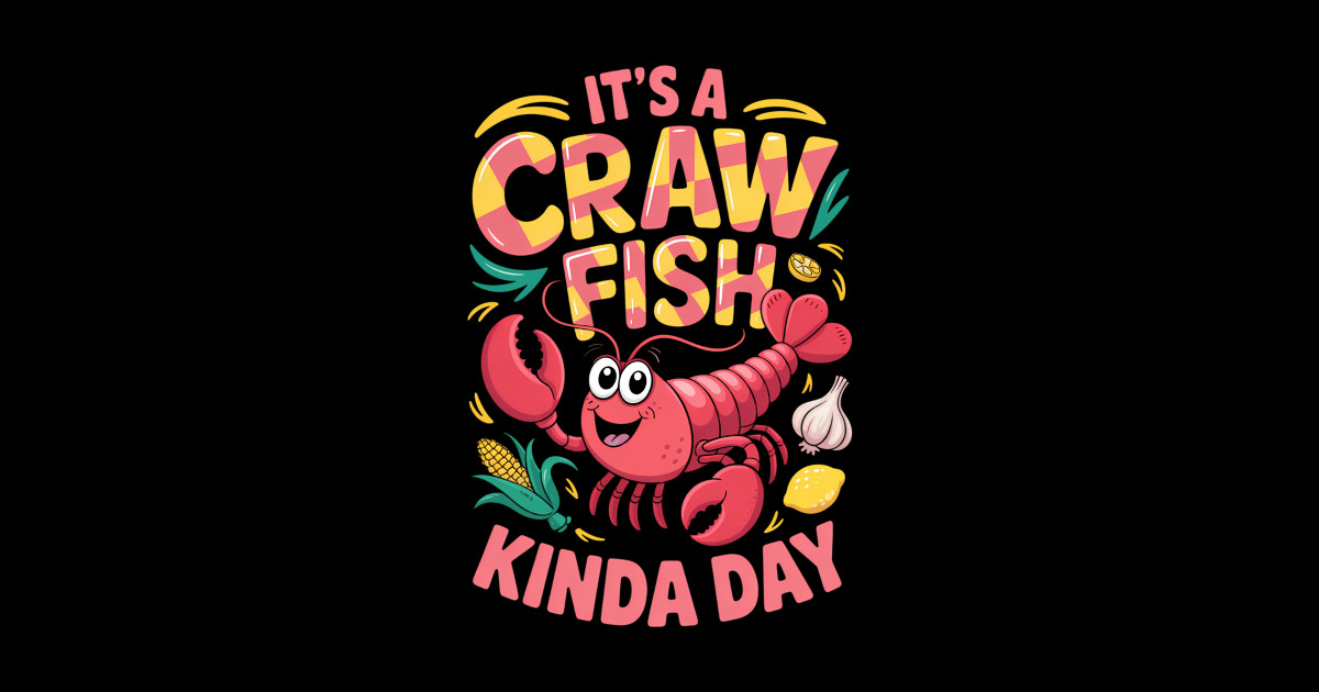 It's A CrawFish Kinda Day Crawfish Funny Louisiana Seafood - Its A ...