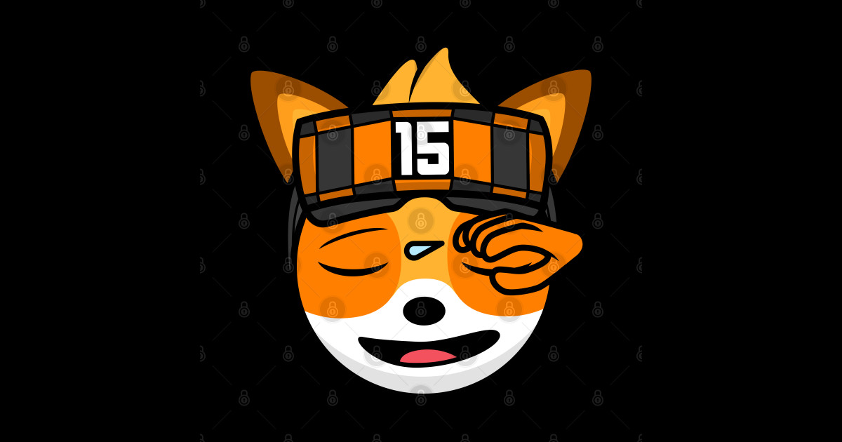 Relieved Gamer Fox Strattzr - Moulemote - Sticker | TeePublic