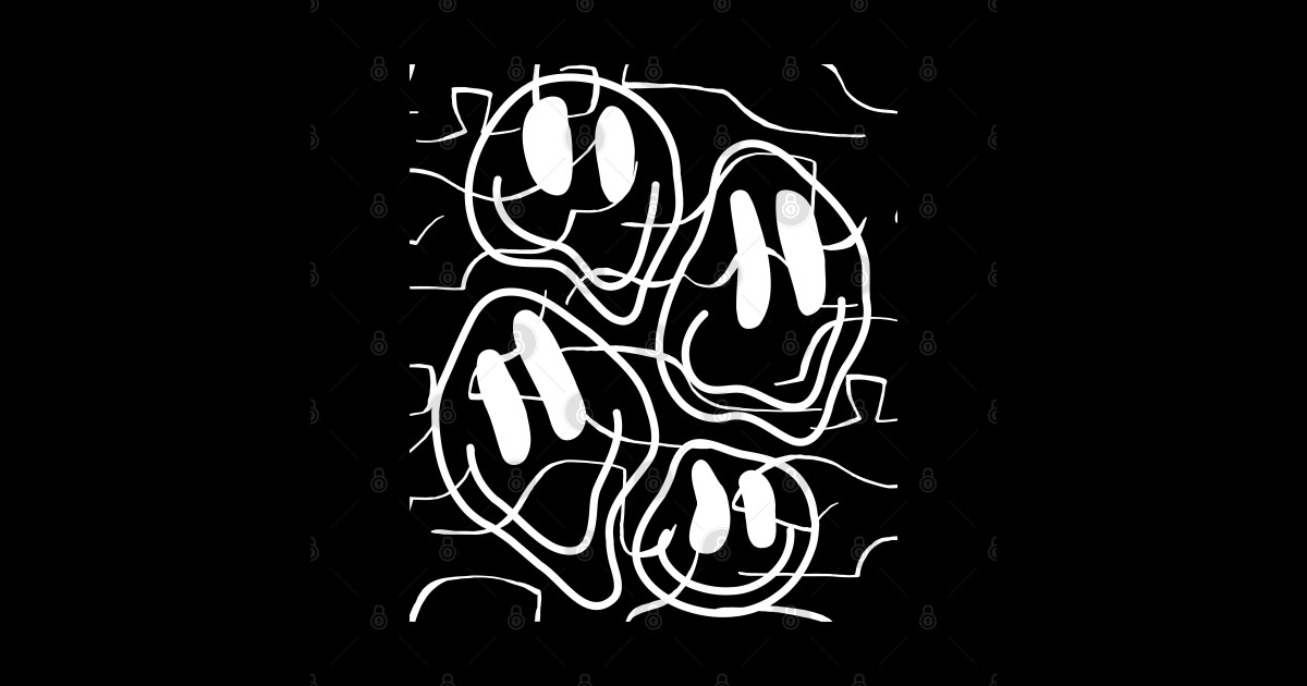 Smiley Wavey Faces - Smiley Face - Posters and Art Prints | TeePublic