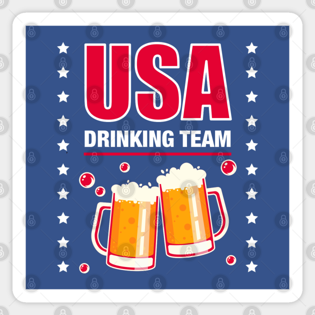 USA DRINKING TEAM - Usa Drinking Team - Sticker | TeePublic