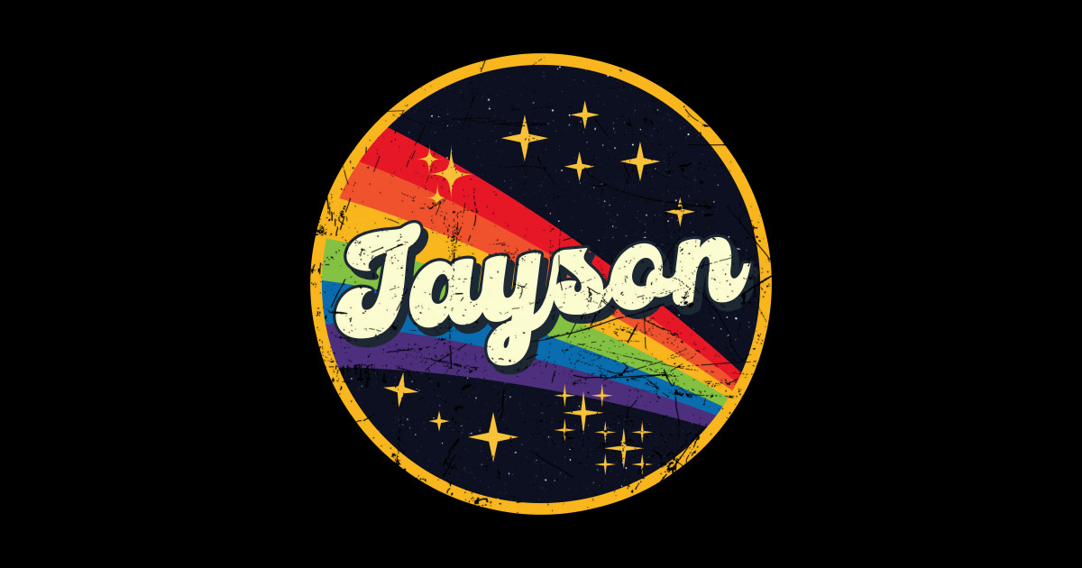 Jayson // Rainbow In Space Vintage Grunge-Style - Jayson - Sticker ...