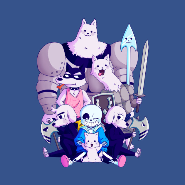 Undertale dogs - Undertale - Hoodie | TeePublic