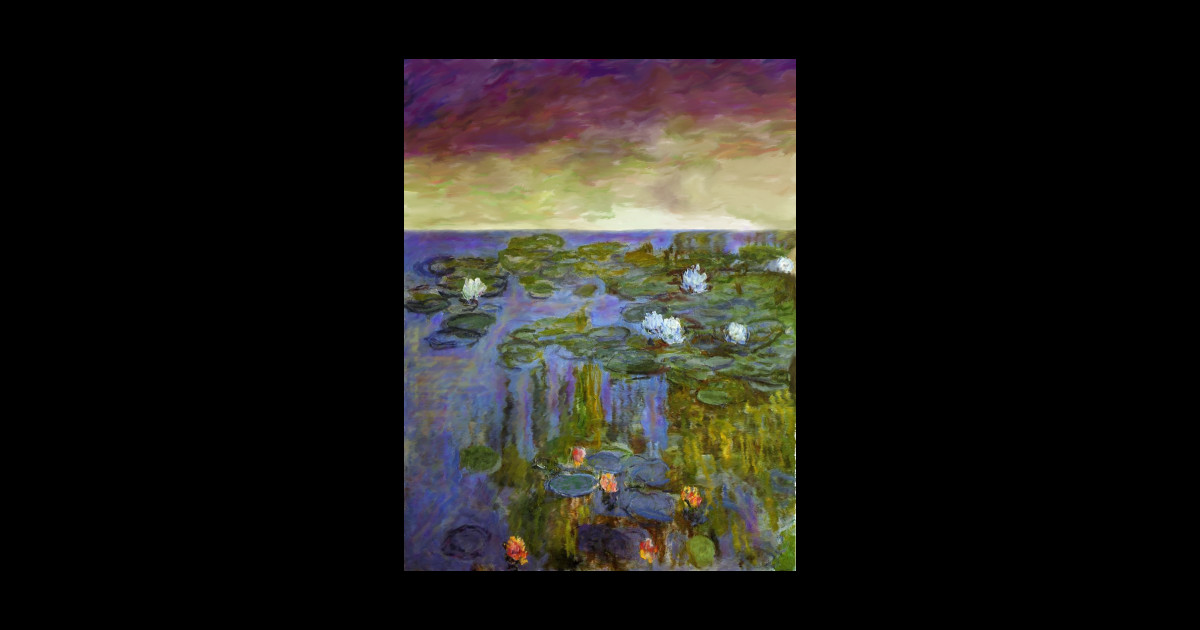 monet sunset water lilies dawn landscape impressionist - Monet ...