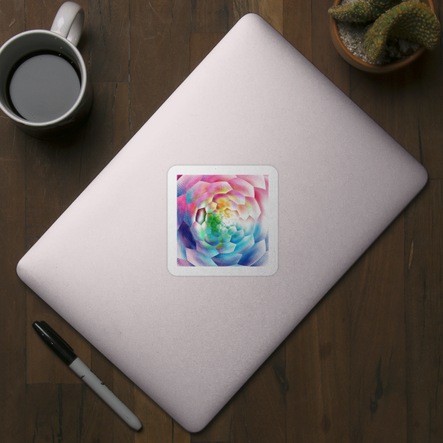 Color Wheel Beehive Honeycomb Rainbow - Honeycomb - Sticker | TeePublic