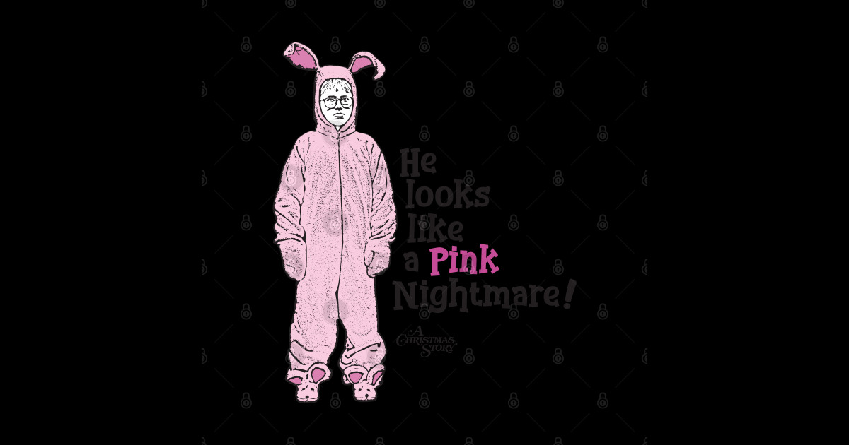 He Looks Like A Pink Nightmare - Light - Christmas Story - Sticker ...