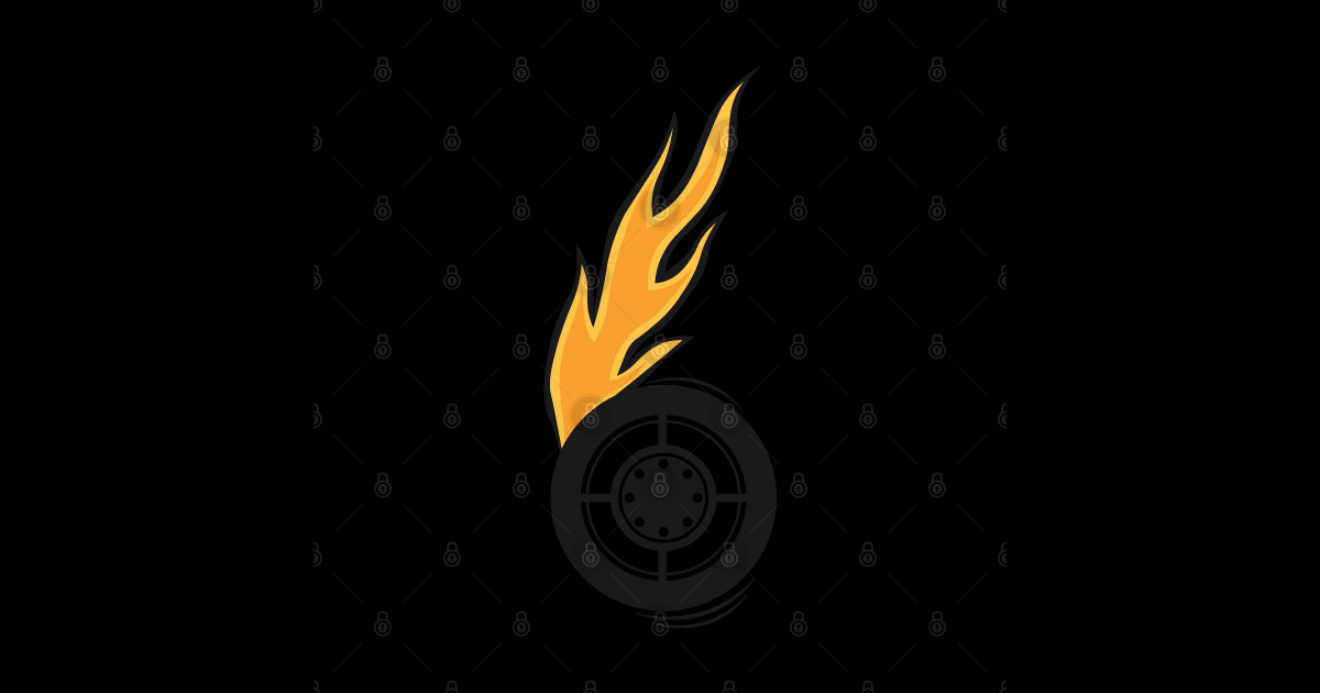 Flaming Wheel - Flaming Wheel - Sticker | TeePublic